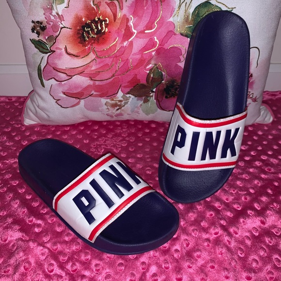 PINK Victoria's Secret | Shoes | Womens Victorias Secret Pink Slides ...